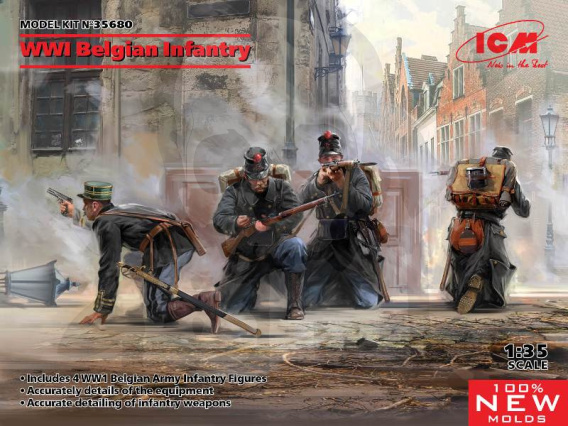 Battle-Models > WWI Belgian Infantry 4 figures 1:35
